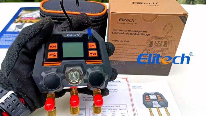 ELITECH เกจวัดน้ำยาแบบดิจิตอล MS-100 เชื่อมต่อ APP วัดได้ทุกน้ำยาแอร์ ...