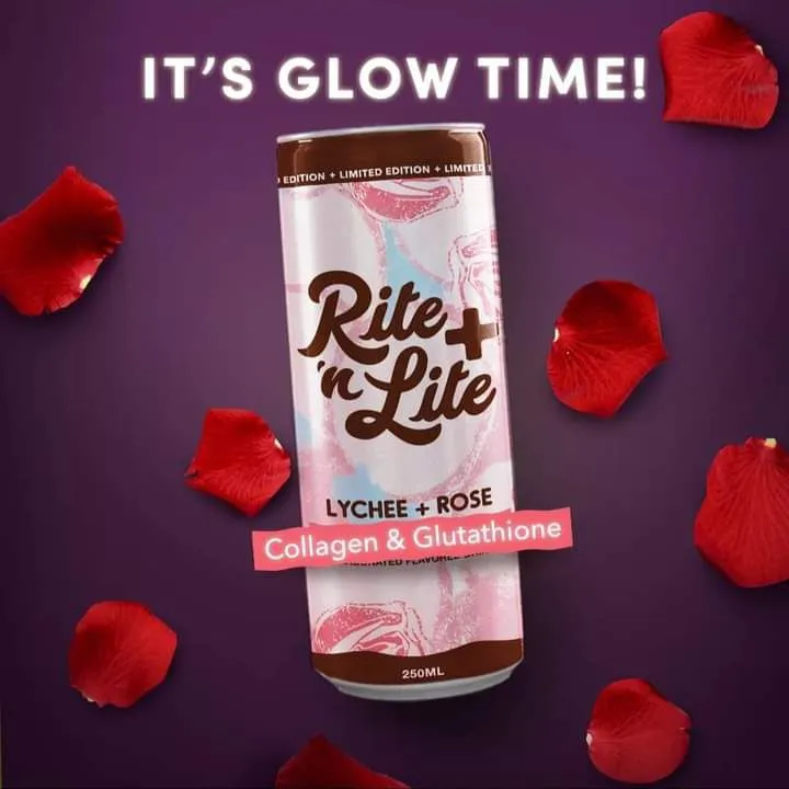 Rite N Lite Lychee + Rose with collagen and gluthathione Sugar free ...
