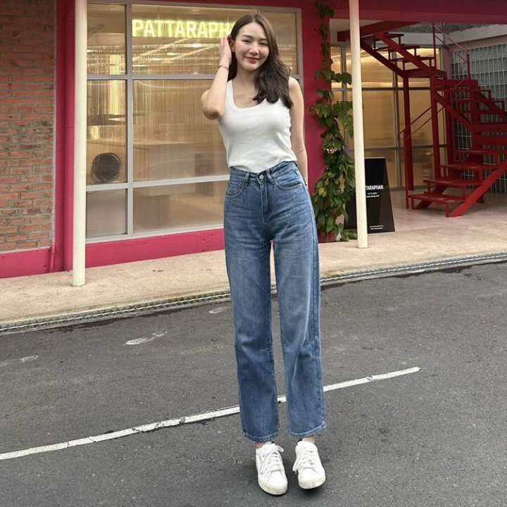 Baker jeans ยีนส์ทรงกระบอกกลาง | Lazada.co.th