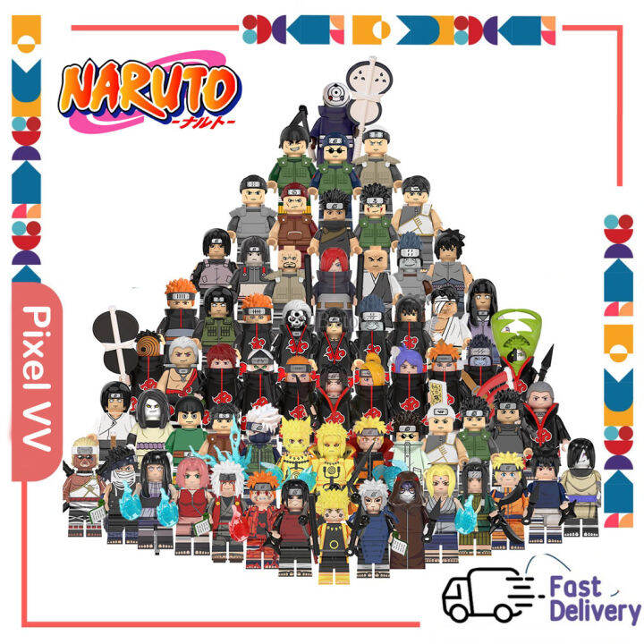 Naruto Minifigures Toys kakashi Madara Minato Comic Cartoon Building ...