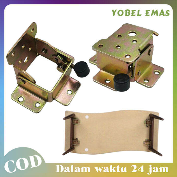 Locking Hinges Table Leg Fold Bracket Hinge Braket Meja Lipat Dinding ...