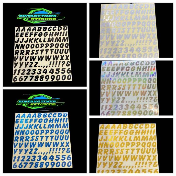STICKER ABJAD HURUF ANGKA LEMBAR SET CUTTING | Lazada Indonesia