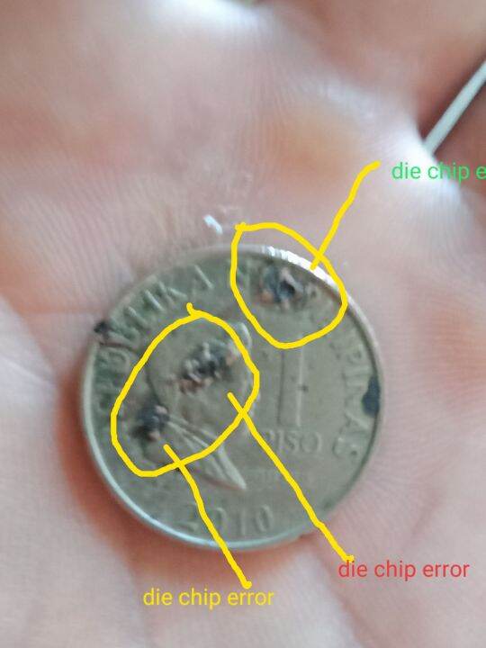 1 peso 2010 error coin die chip error | Lazada PH