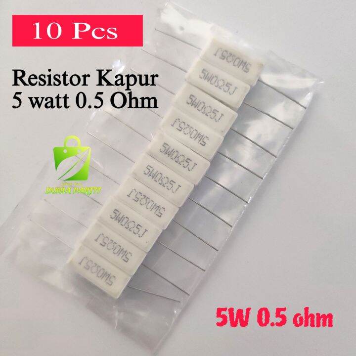 RESISTOR KAPUR 5 WATT 0.5 OHM resistor kapur 5w 0,5 ohm | Lazada Indonesia
