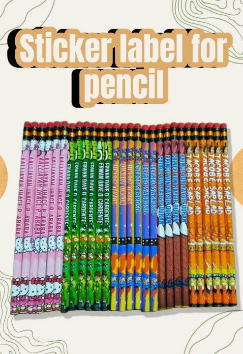 Personalized Name Sticker label for pencil (Slim) | Lazada PH