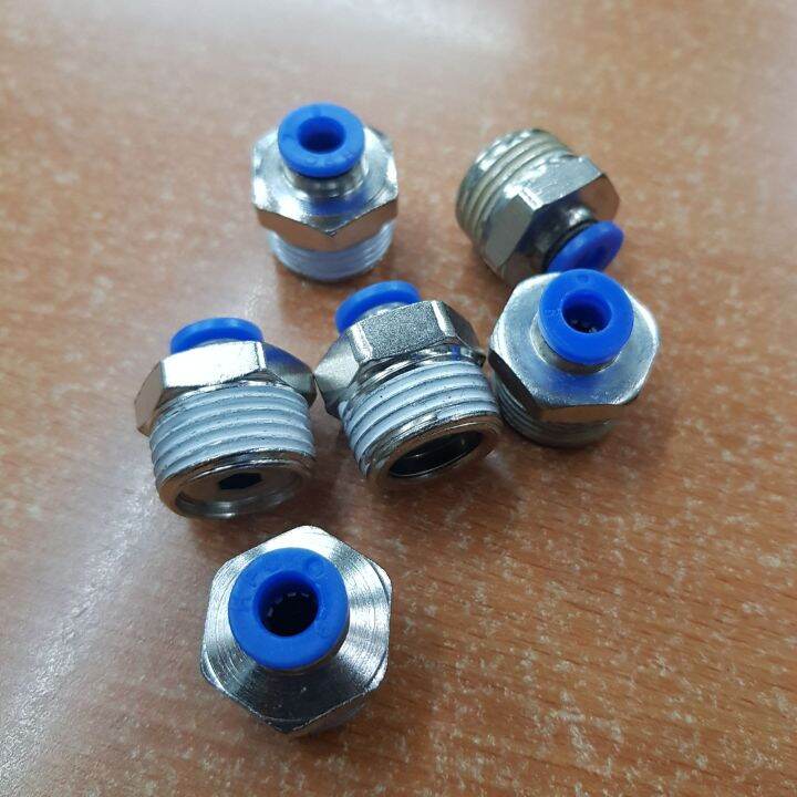 NEPEL ANGIN PNEUMATIC PC 06-04-G-1/2" SELANG 6MM HPC BLUE | Lazada ...