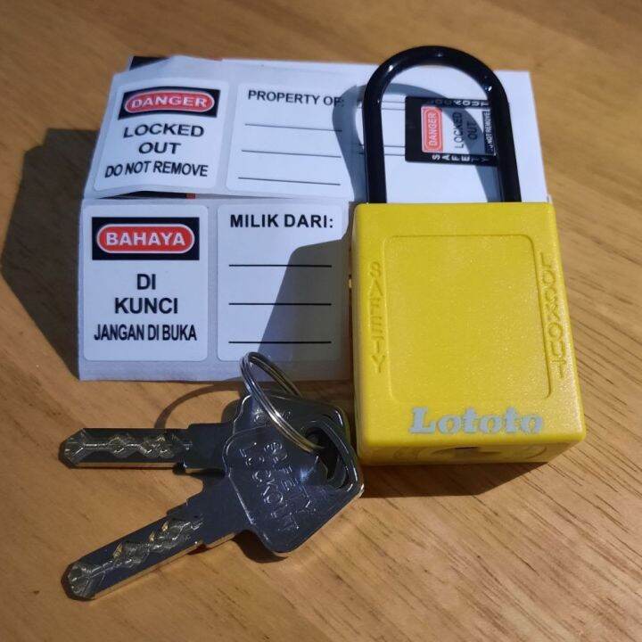 LOTOTO LS32 Kuning, Padlock Safety Lockout Tagout Gembok Safety Loto ...