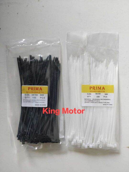 KABEL TIES 3×150 MM ISI 100 PCS CABLE TIE CABLE TIES KABEL TIE TALI ...