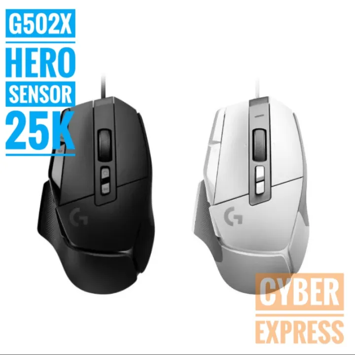 Logitech เมาส์เกมมิ่ง G502 X Hero 25k สวิตช์ Lightforce Wired Gaming