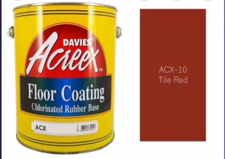 DAVIES TILE RED. Rubberize Floor Coating 1 Liter. | Lazada PH
