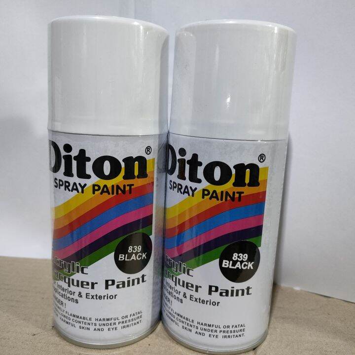 Pilox Pilok Cat Semprot Diton Black 839 Hitam Glossy Cat Diton 300cc Spray Paint | Lazada Indonesia