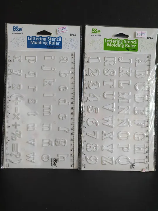 B&E Lettering Stencil & Molding Ruler Small & Big Letter | Lazada PH