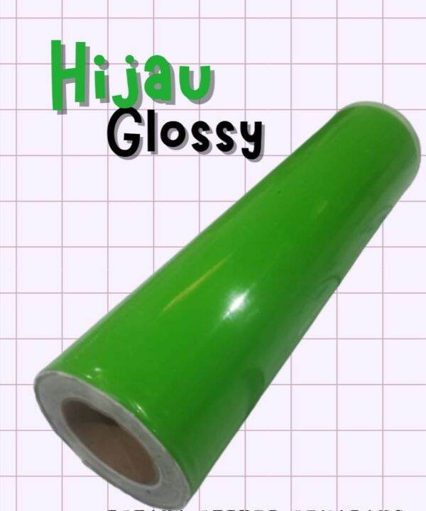 stiker skotlet hijau glossy 50cm x 1meter | Lazada Indonesia