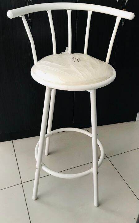 White Revolving Bar Chair ( Rotating swivel bar stool ) | Lazada PH