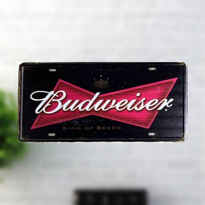Budweiser Vintage Tin Plate Decor 15x30cm | Lazada PH