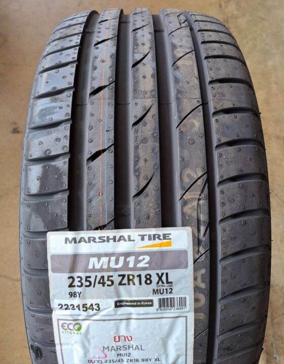 Marshal tire mu12 235/45r18 ยางใหม่ปี2022 made in Korea (รวมยาง4เส้น)แถมจุ้ม4ตัว | Lazada.co.th