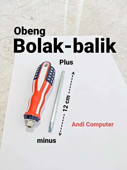 Obeng Plus Minus Bolak Balik Besar | Lazada Indonesia