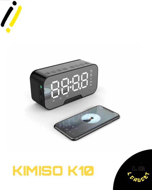 KIMISO K-10 WIRELESS SPEAKER WITH ALARM CLOCK DESIGN | Lazada