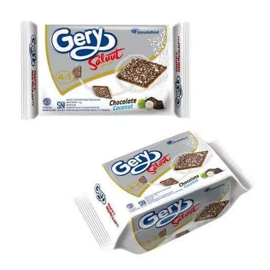 Biskuit/wafer Gery Salut Makist Coklat Kelapa (1pcs) gerry waffer enak ...