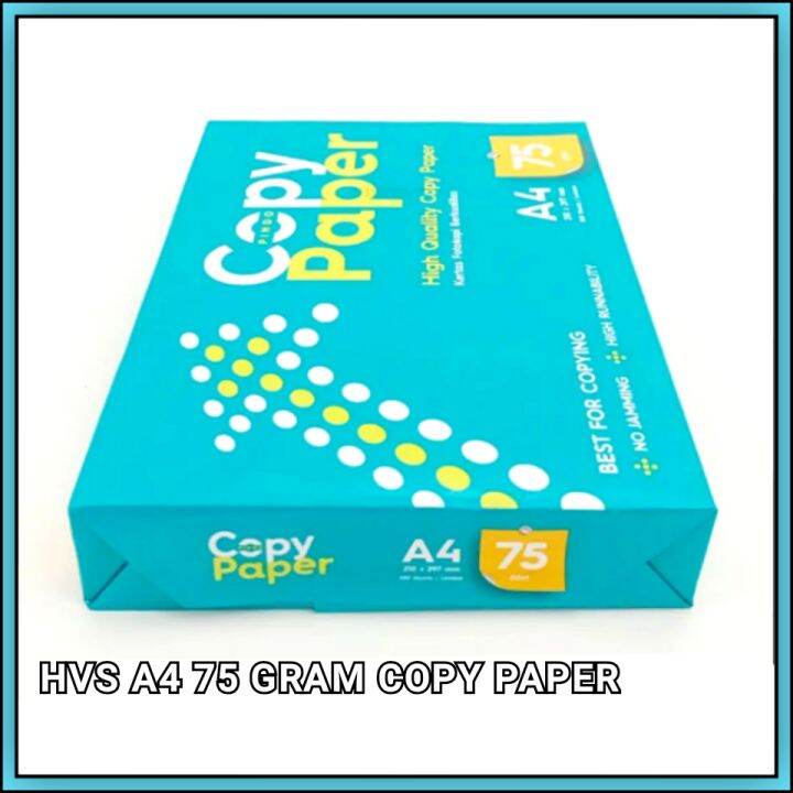 1 Rim Kertas HVS A4 75 Gram Copy Paper Isi 500 Lembar | Lazada Indonesia