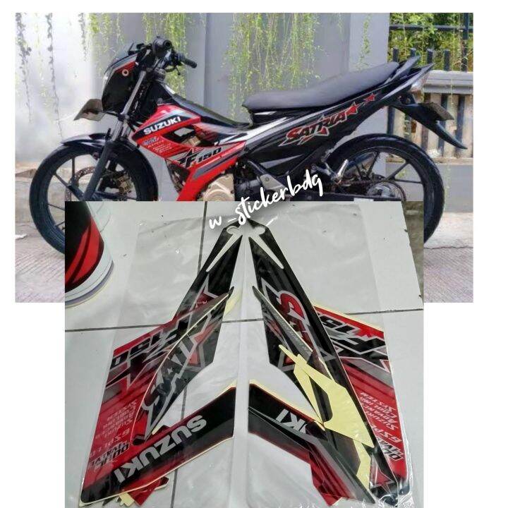 Striping Stiker Suzuki Satria F 150 Fu 2014 Merah Hitam | Lazada Indonesia