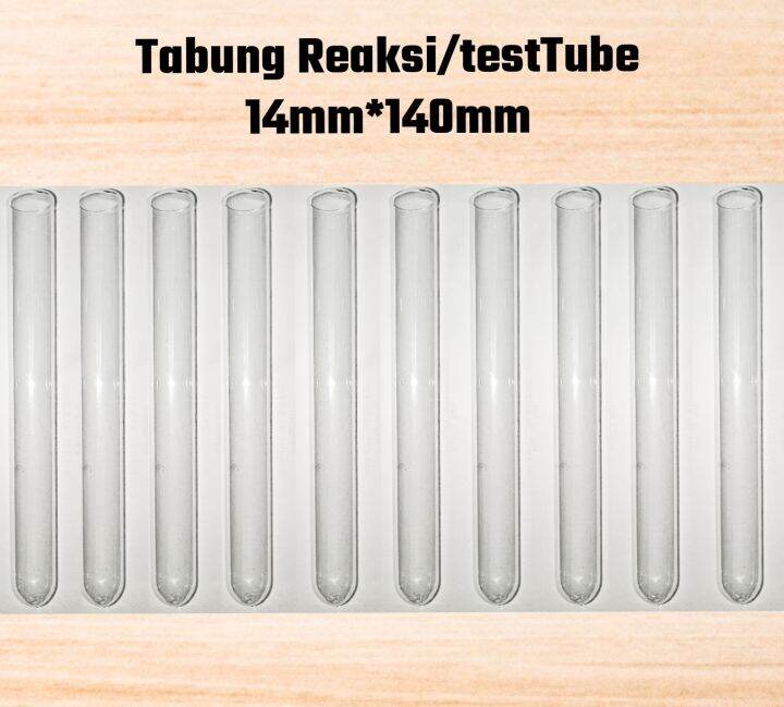 Tabung Reaksi/Glass testTube alat praktikum ukuran 14mm*140mm | Lazada ...