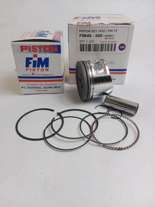Piston kit izumi/seher /pin 52 FIM 46 OP200 (MXM5) yamaha mio karbu | Lazada Indonesia