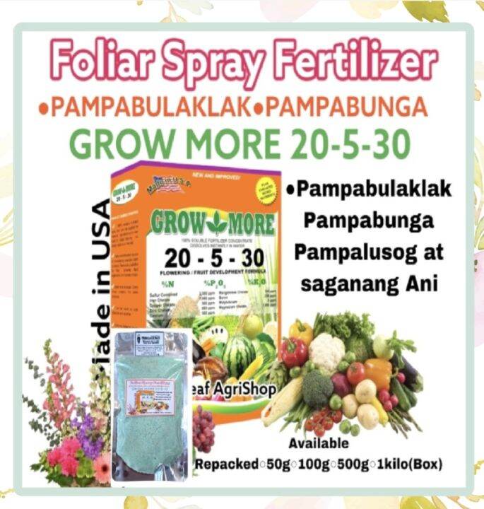 Grow More Foliar Spray NPK 20-5-30 (Flower&Fruit Development ...