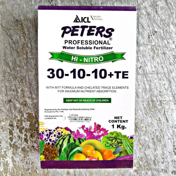 PETERS 30-10-10 FOLIAR FERTILIZER (1 KG) by ALLIED BOTANICAL CORP ...