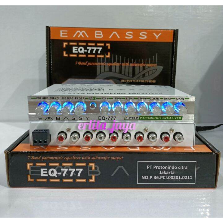 Parametric Preamp EMBASSY EQ-777-7 BAND Equalizer premium quality crom | Lazada Indonesia