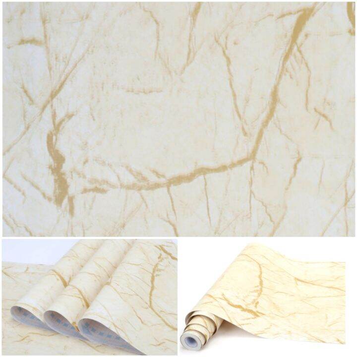Wallpaper Sticker Dinding Harga Terjangkau Motif Marmer Marble Krem ...