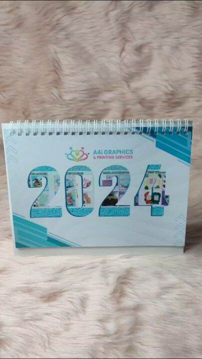 A4i Graphics Personalized Desk Calendar 2024 with Different Monthly ...