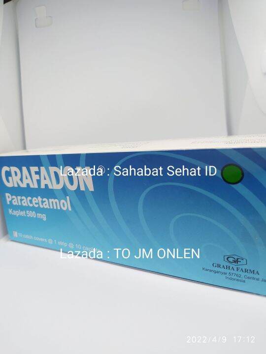 GRAFADON 500MG TABLET | DEMAM SAKIT KEPALA | HARGA PER BOX | Lazada ...
