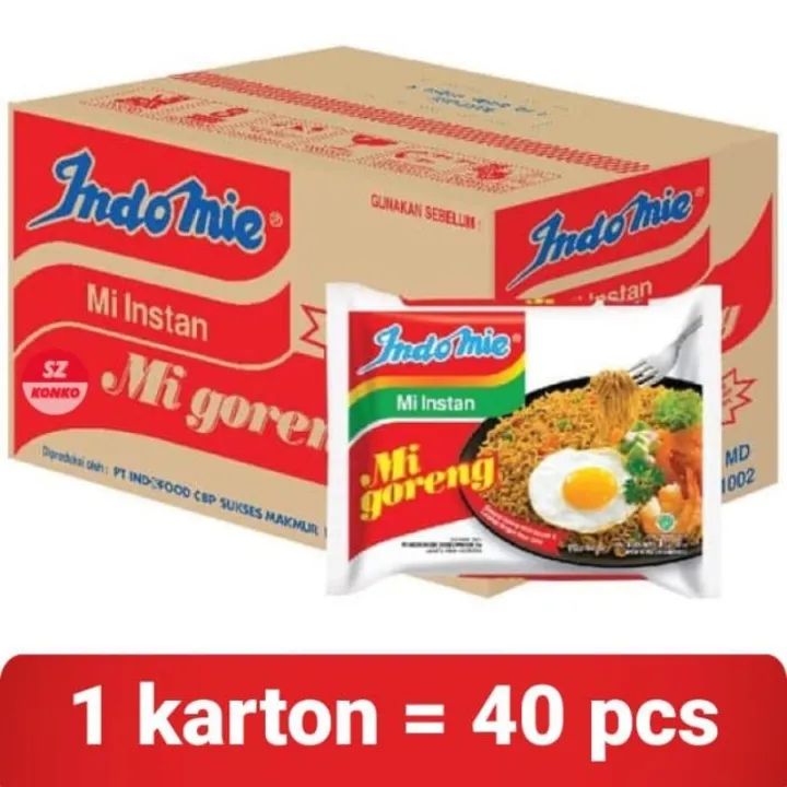 INDOMIE MIE GORENG ( 1 KOTAK ISI 40 BUNGKUS ). 100 % ORIGINAL PACKING ...