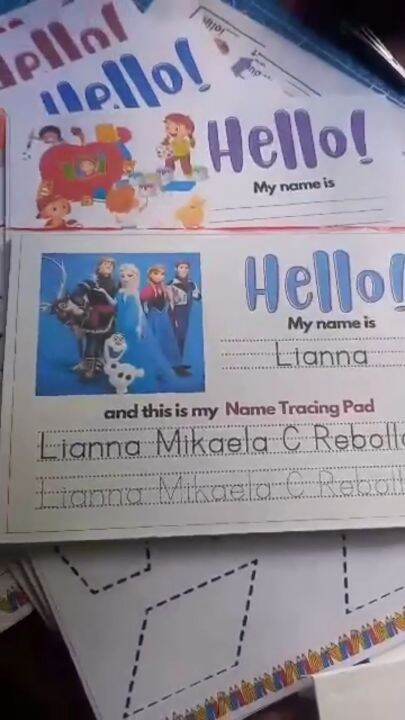 Personalized, Customized Name Tracing Pad, Alphabet, Numbers, Color ...