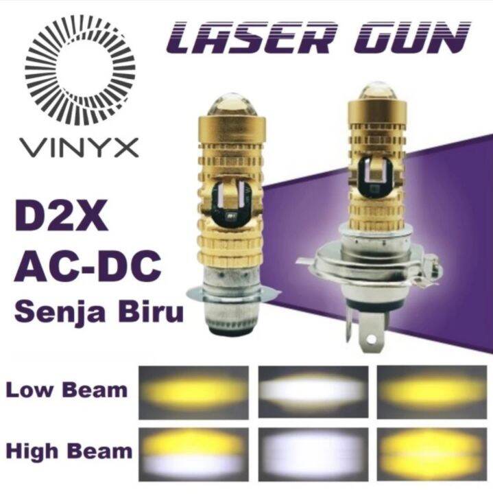 Lampu Utama LED Lasergun Motor AC DC Laser Gun H6 H4 VINYX CSP D2 D2X D2A D3 Mobil Hi Lo 2 Warna ...
