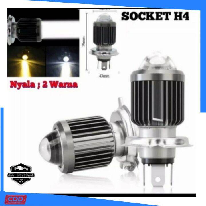 lampu led motor depan D2 H4 AC DC Scoopy Verza Ne Mega Pro Vixion Ninja super terang | Lazada ...