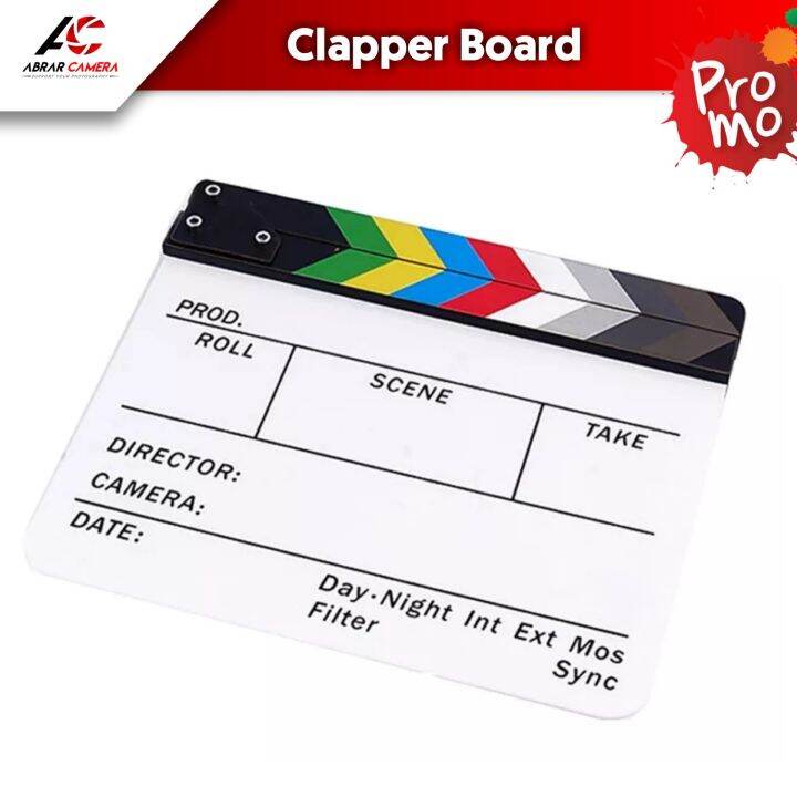 Clapperboard Clapper Board Akrilik Direktur TV Film Action Slate ...
