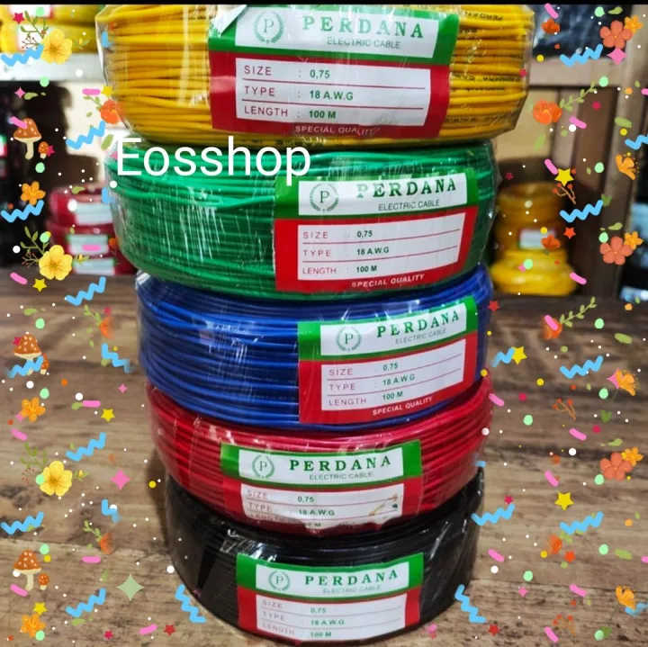 Kabel Rakit ampli perdana 0,75 serabut harga per meter | Lazada Indonesia