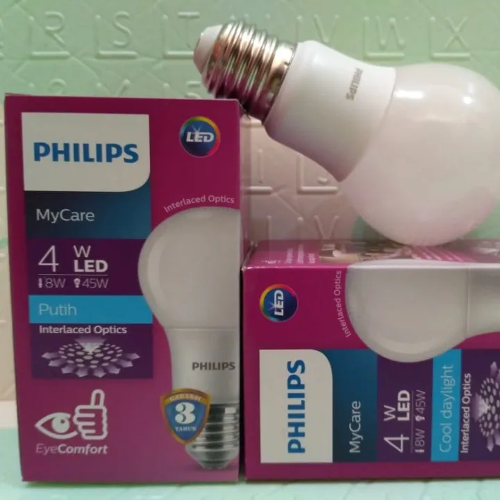 LED PHILIPS 4 W BESAR NYALA PUTIH, SNI | Lazada Indonesia