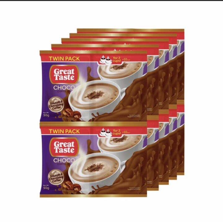 Great taste Choco 3in1 twin pack (50gx10) 10pcs | Lazada PH