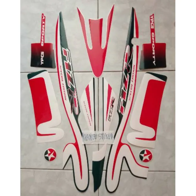 striping stiker fiz f1z r Caltex standar original hijau botol merah ...