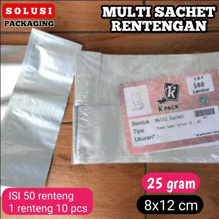 ISI 500 PCS MULTISACHET 25 GR KEMASAN SACHET MULTI ALU FOIL SILVER ...