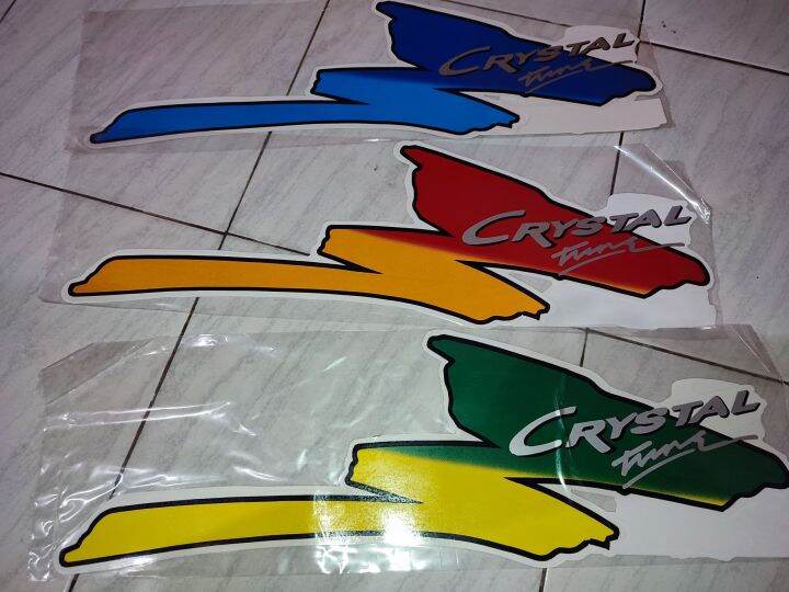 stiker striping suzuki crystal kristal ready warna biru dan merah ...