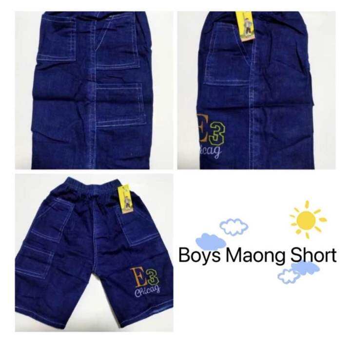 Maong Short Boy Kids. (Assorted Design And Color) | Lazada PH