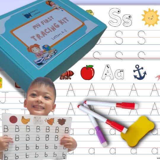 Letter Tracing Guide For kids | Laminated Tracing kit (Letters A-Z ...