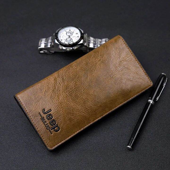 Jeep Leather Long Wallet for Men with Multiple Card Slots and Bill ...