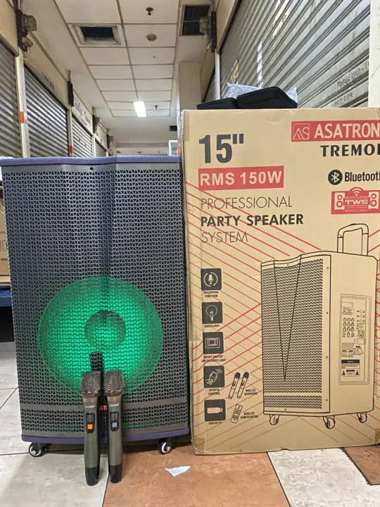 SPEAKER PORTABLE ASATRON TREMOR BLUETOOTH 15 INCH (BISA COD) | Lazada ...