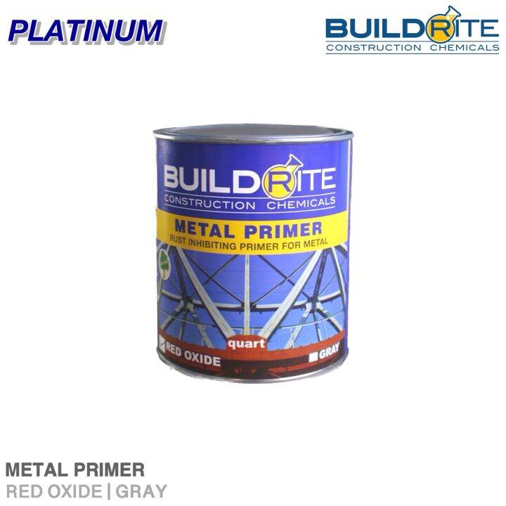 1L | BUILDRITE | Metal Primer | Rust Resistant Primer | Gray & Red ...