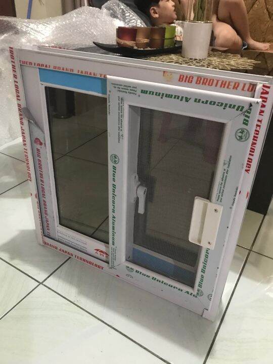 60cm X 60cm Aluminum Sliding Window Reflective Glass With Screen